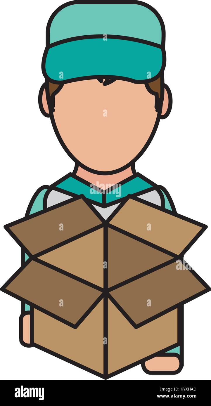 Box and man design Stock Vector Image & Art - Alamy