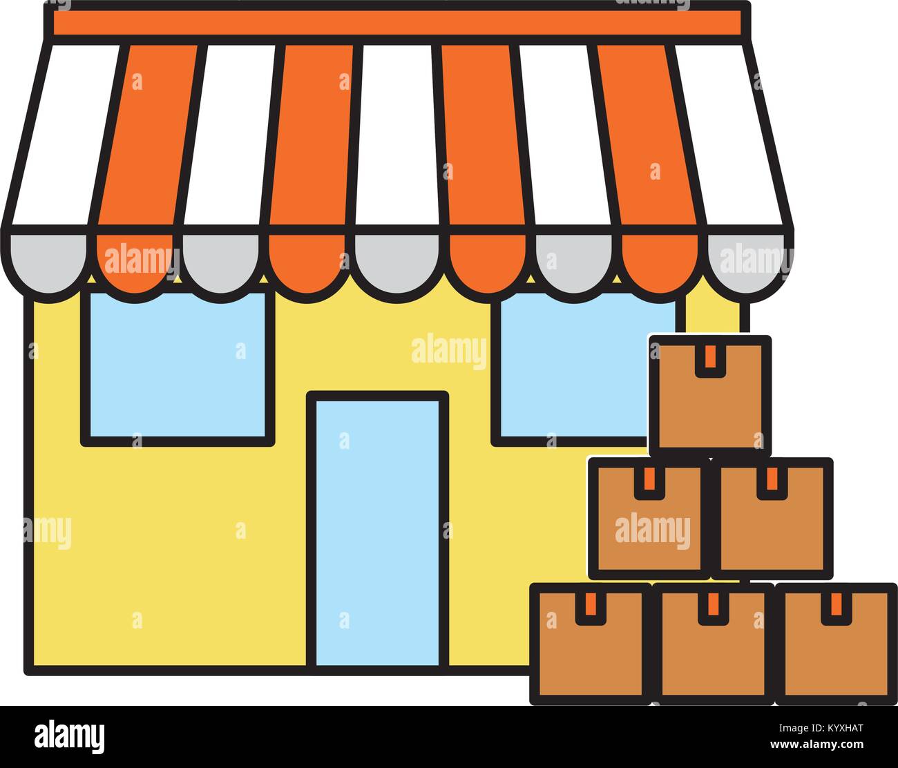 Boxes and store design Stock Vector Image & Art - Alamy