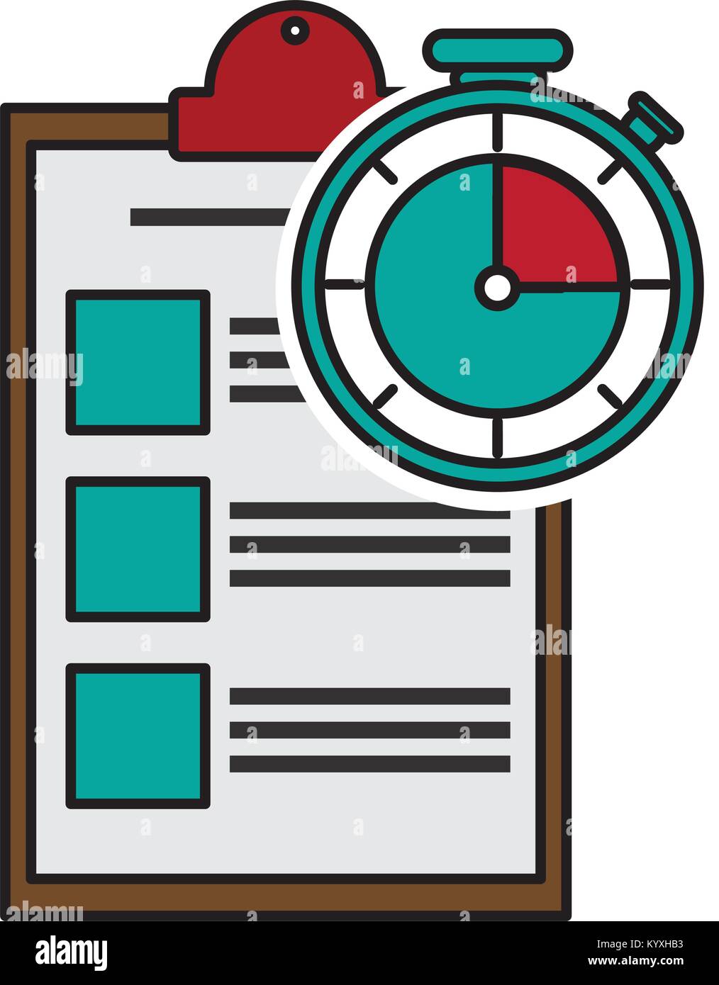 Checklist and chronometer design Stock Vector Image & Art - Alamy