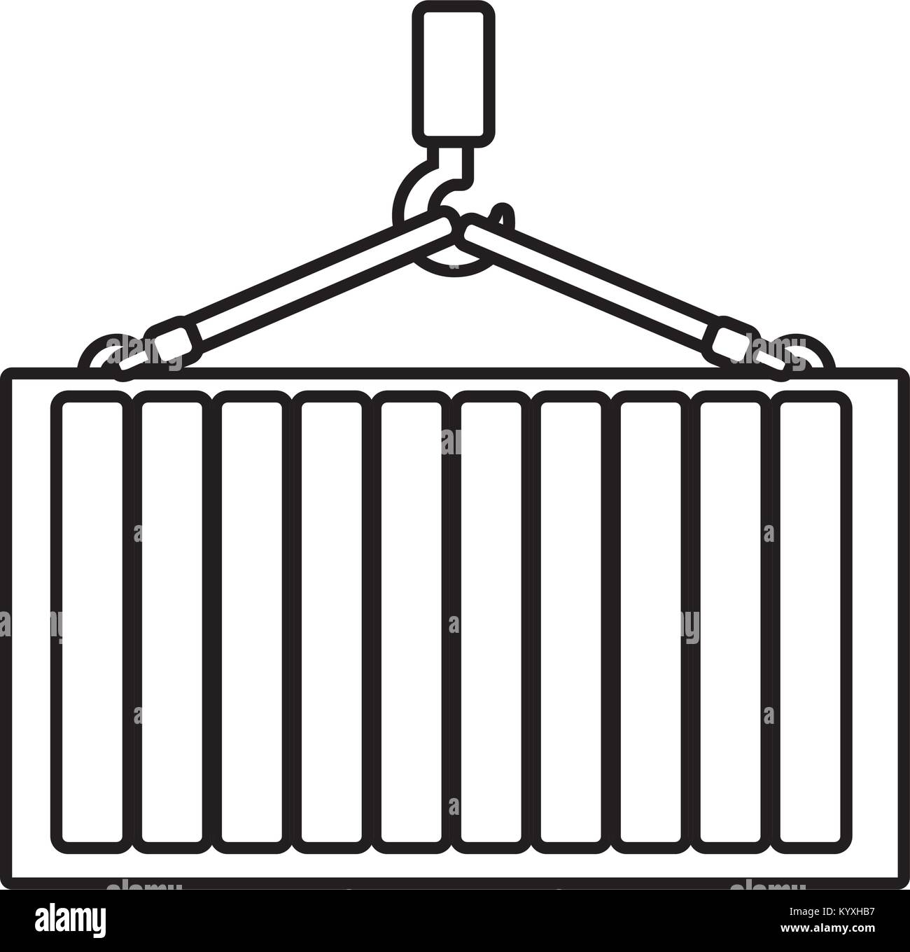 Container and crane design Stock Vector Image & Art - Alamy
