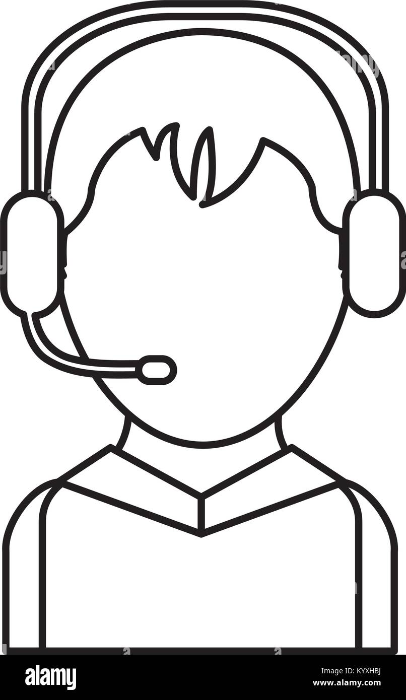 Call center man design Stock Vector Image & Art - Alamy