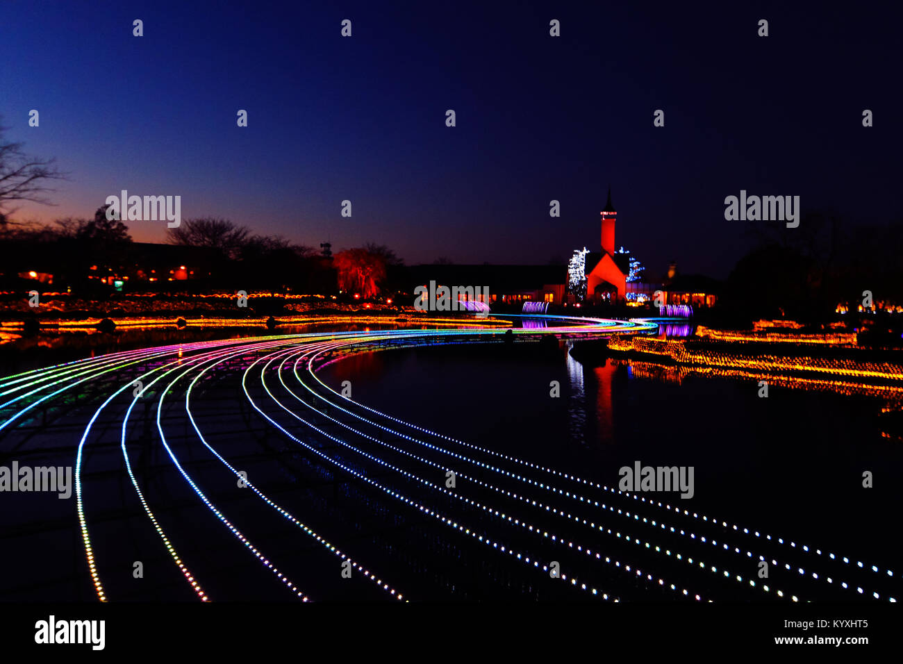 illumination lights in the winter season . Nabana no Sato,Nagoya JAPAN ...
