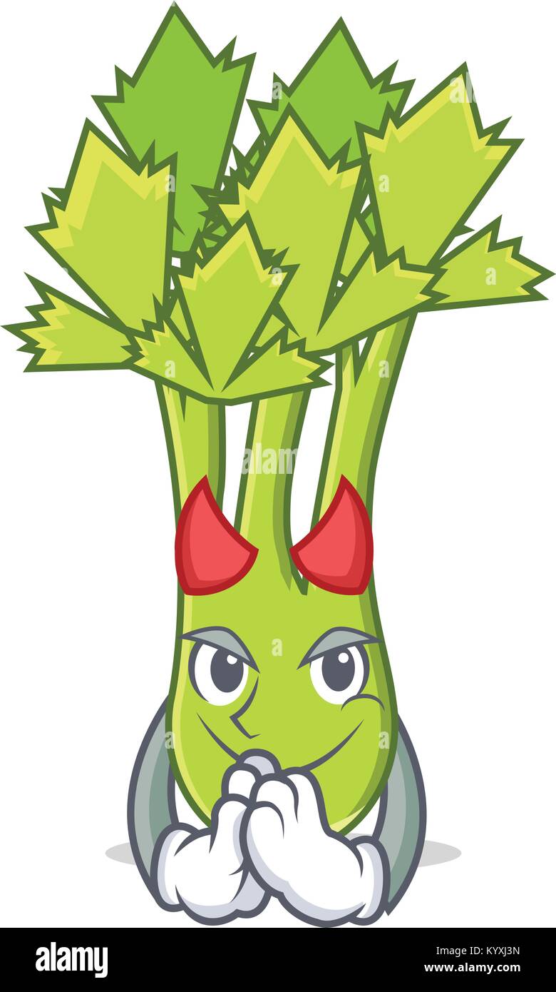 Devil celery mascot cartoon style Stock Vector Image & Art - Alamy