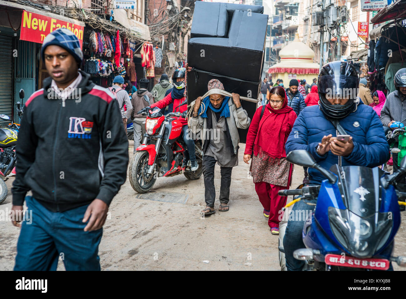Street scene, Kathmandu, Nepal, Asia Stock Photo - Alamy