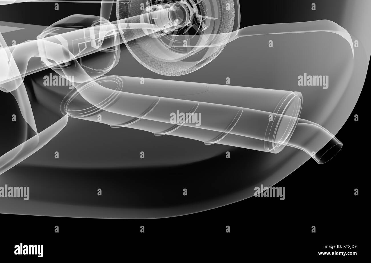 X-ray rear suspension car Stock Photo - Alamy