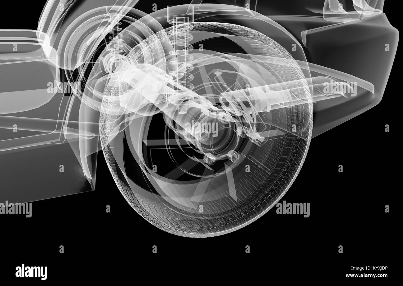 Rear view black car Black and White Stock Photos & Images - Alamy
