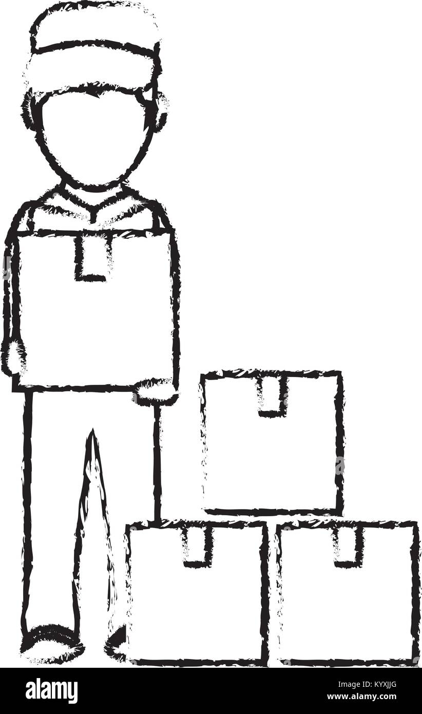 Box and man design Stock Vector Image & Art - Alamy