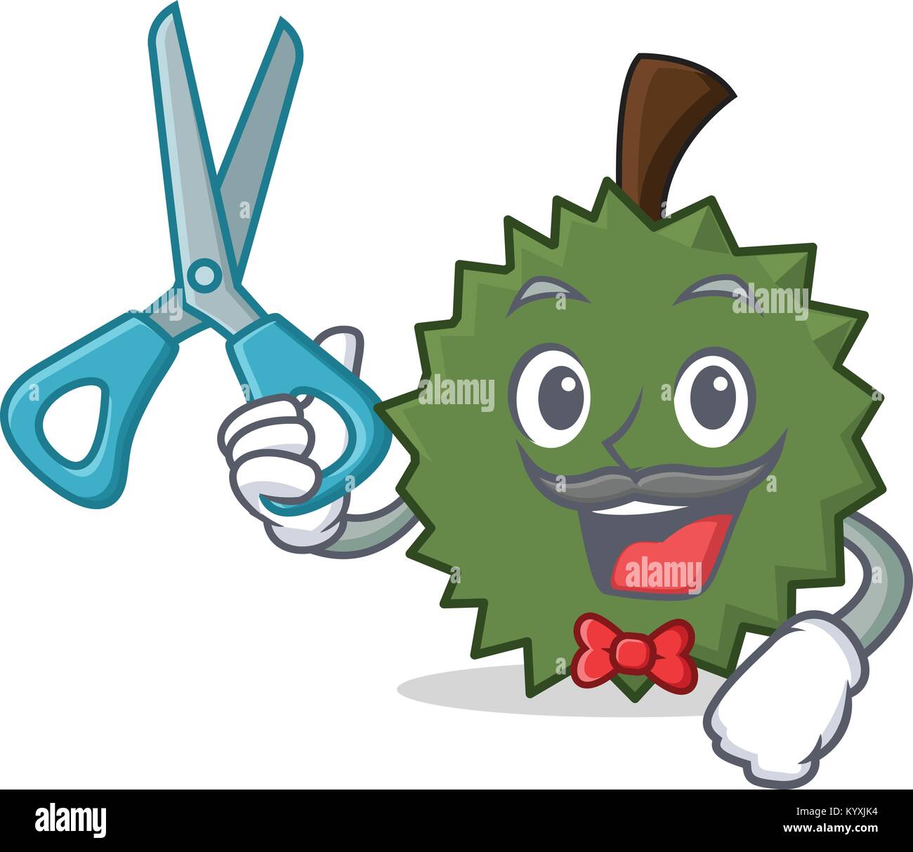 Barber Durian character cartoon style Stock Vector Image & Art - Alamy