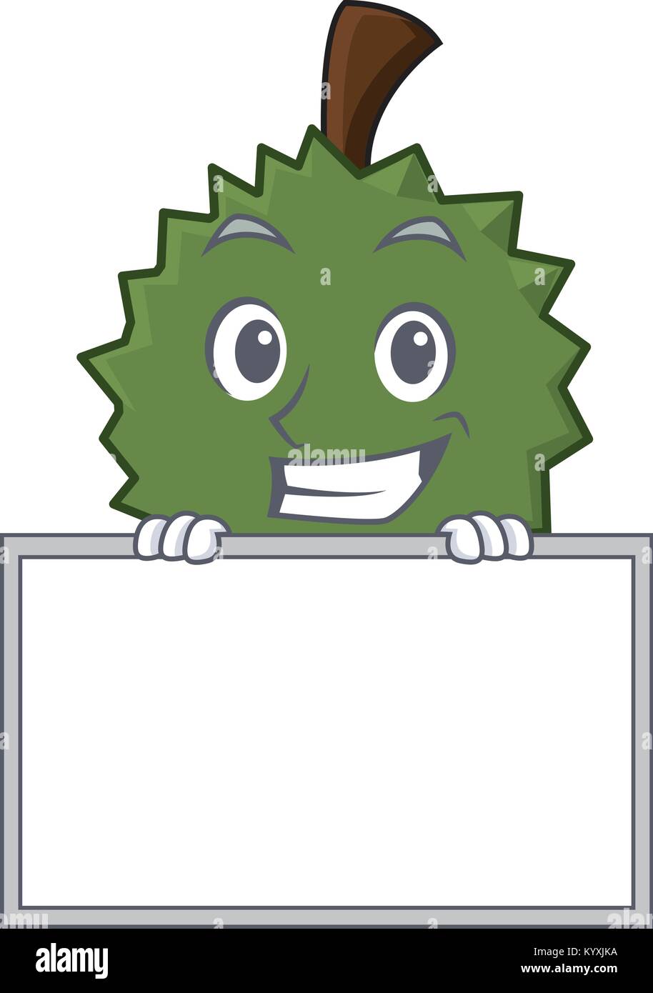 Grinning with board Durian character cartoon style Stock Vector Image ...