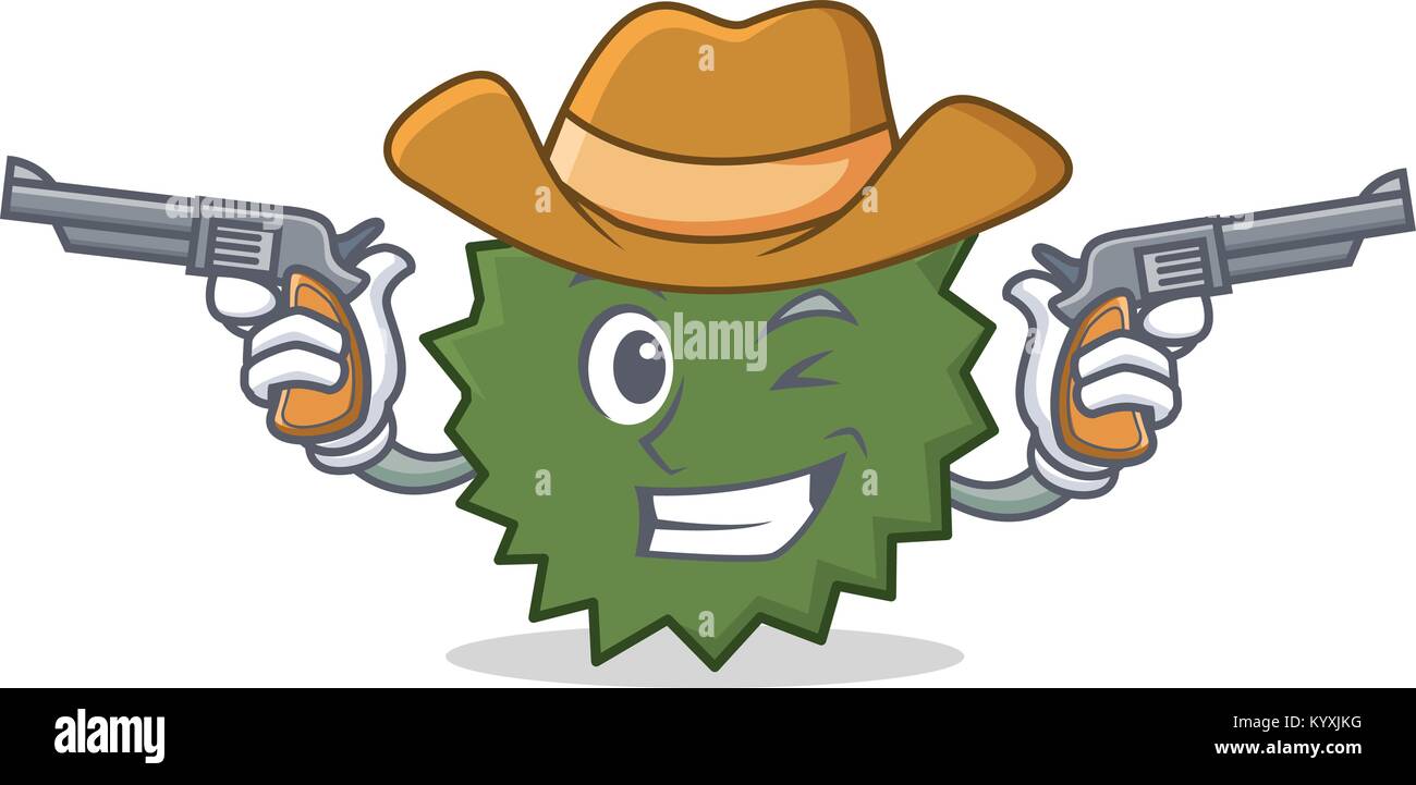 Cowboy Durian character cartoon style Stock Vector Image & Art - Alamy