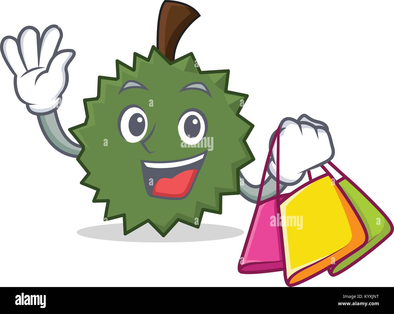 Shopping Durian character cartoon style Stock Vector Image & Art - Alamy