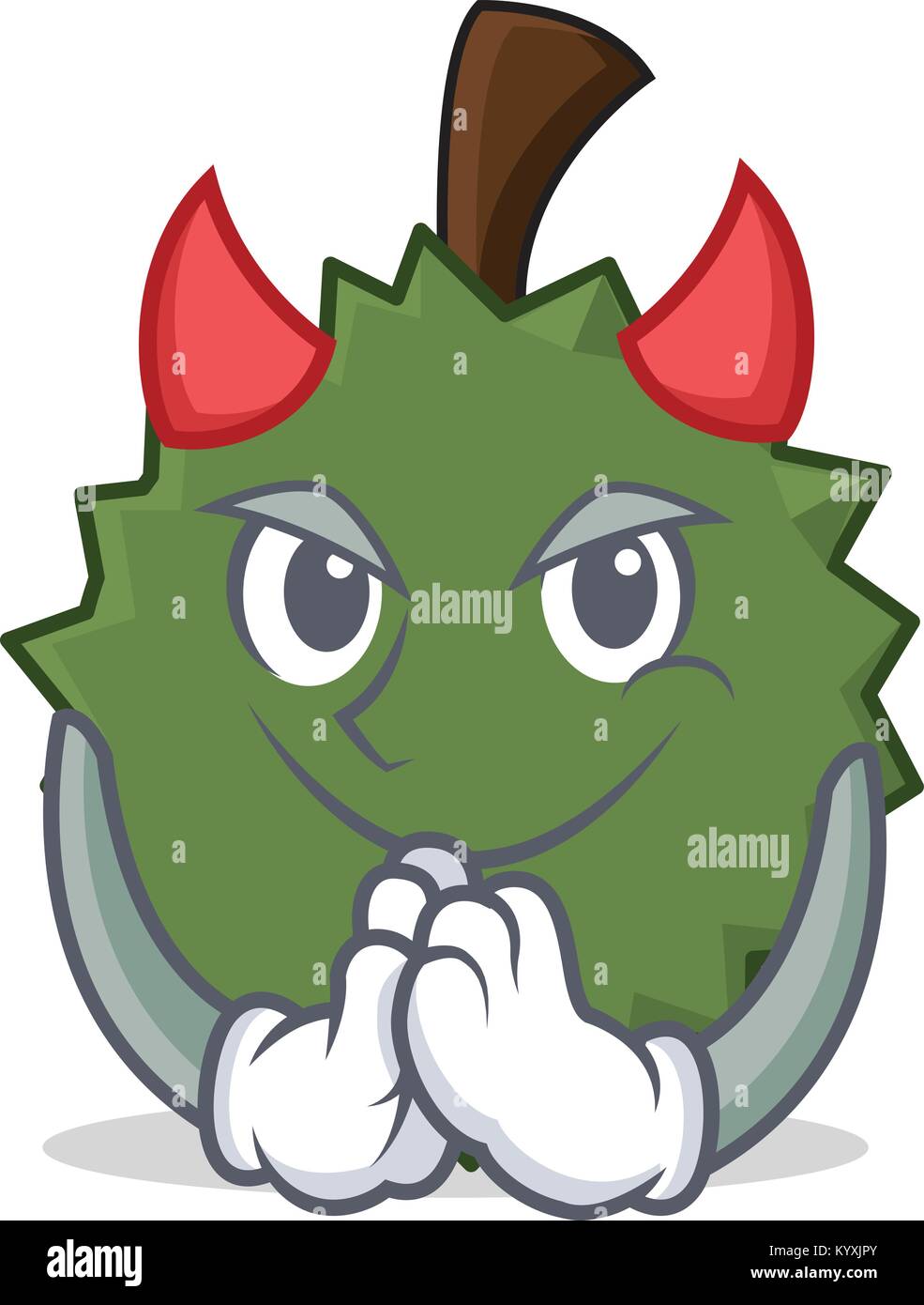 Devil Durian mascot cartoon style Stock Vector Image & Art - Alamy