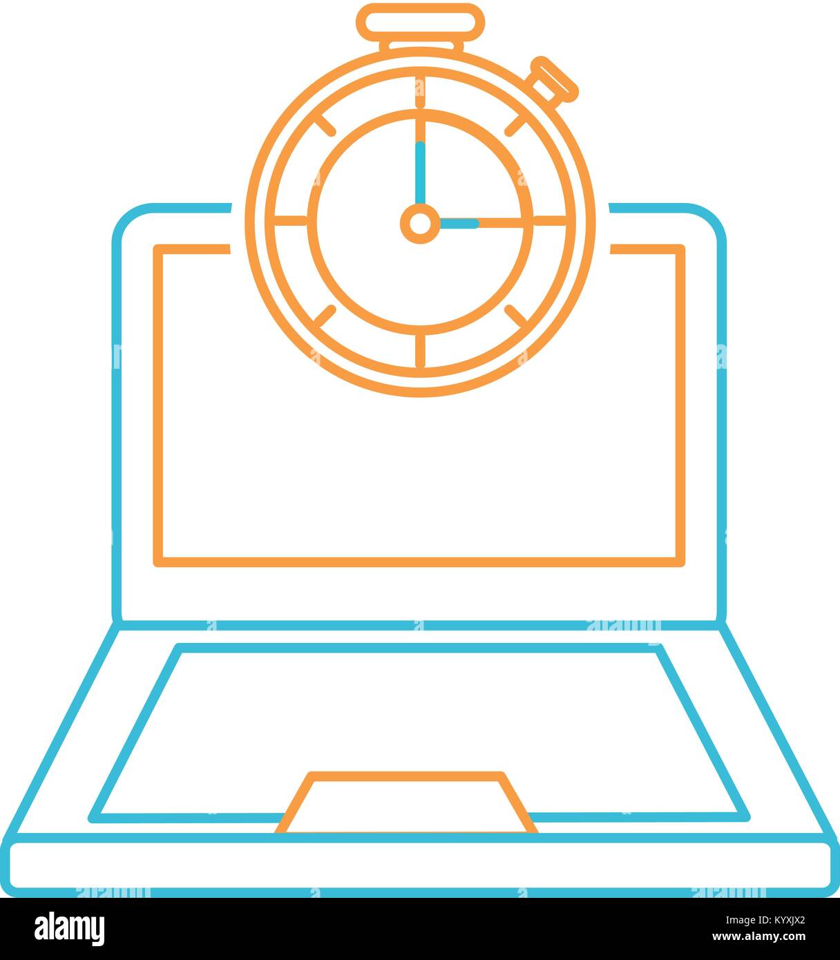 Laptop and chronometer design Stock Vector Image & Art - Alamy