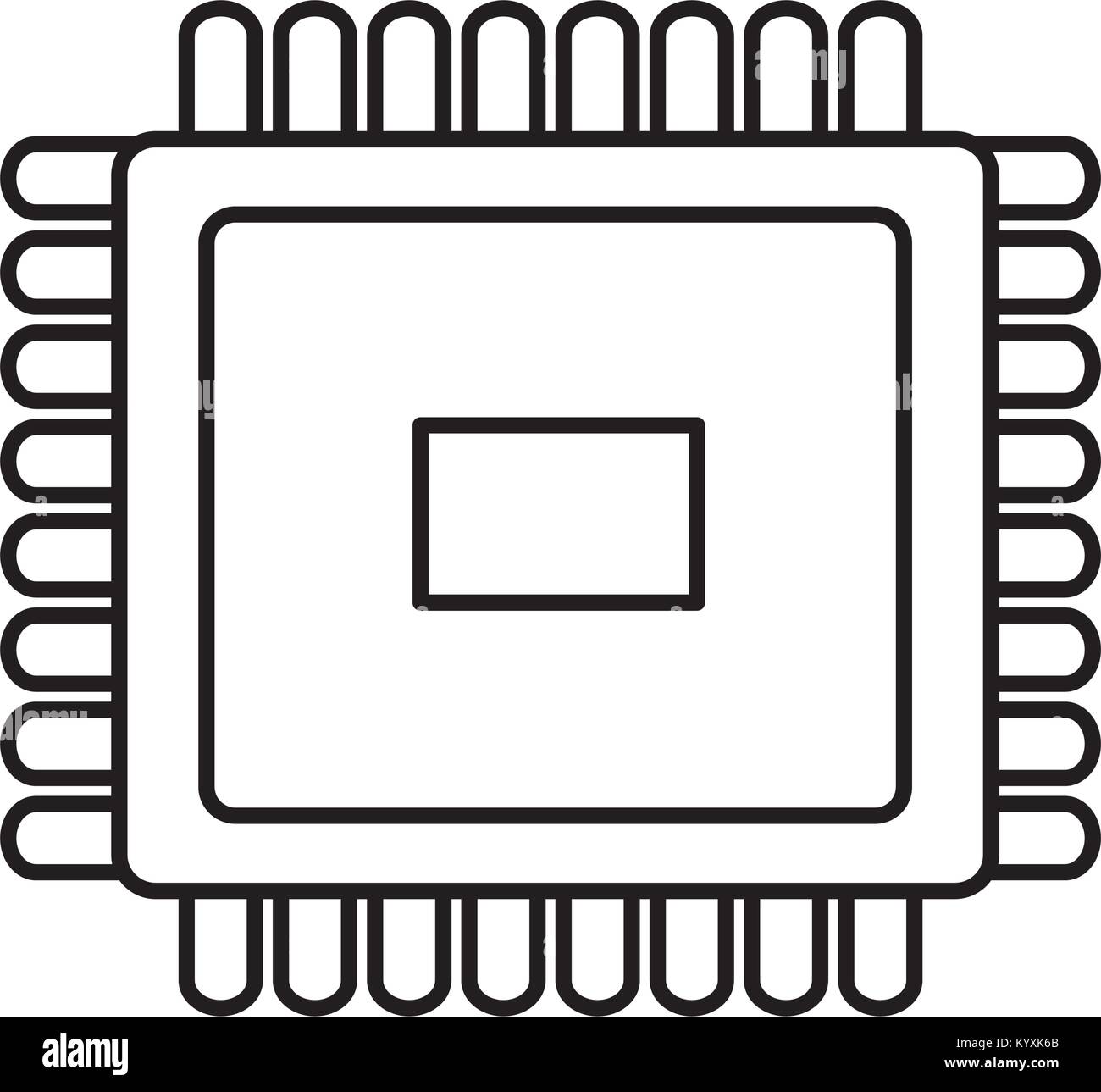 Isolated processor design Stock Vector Image & Art - Alamy