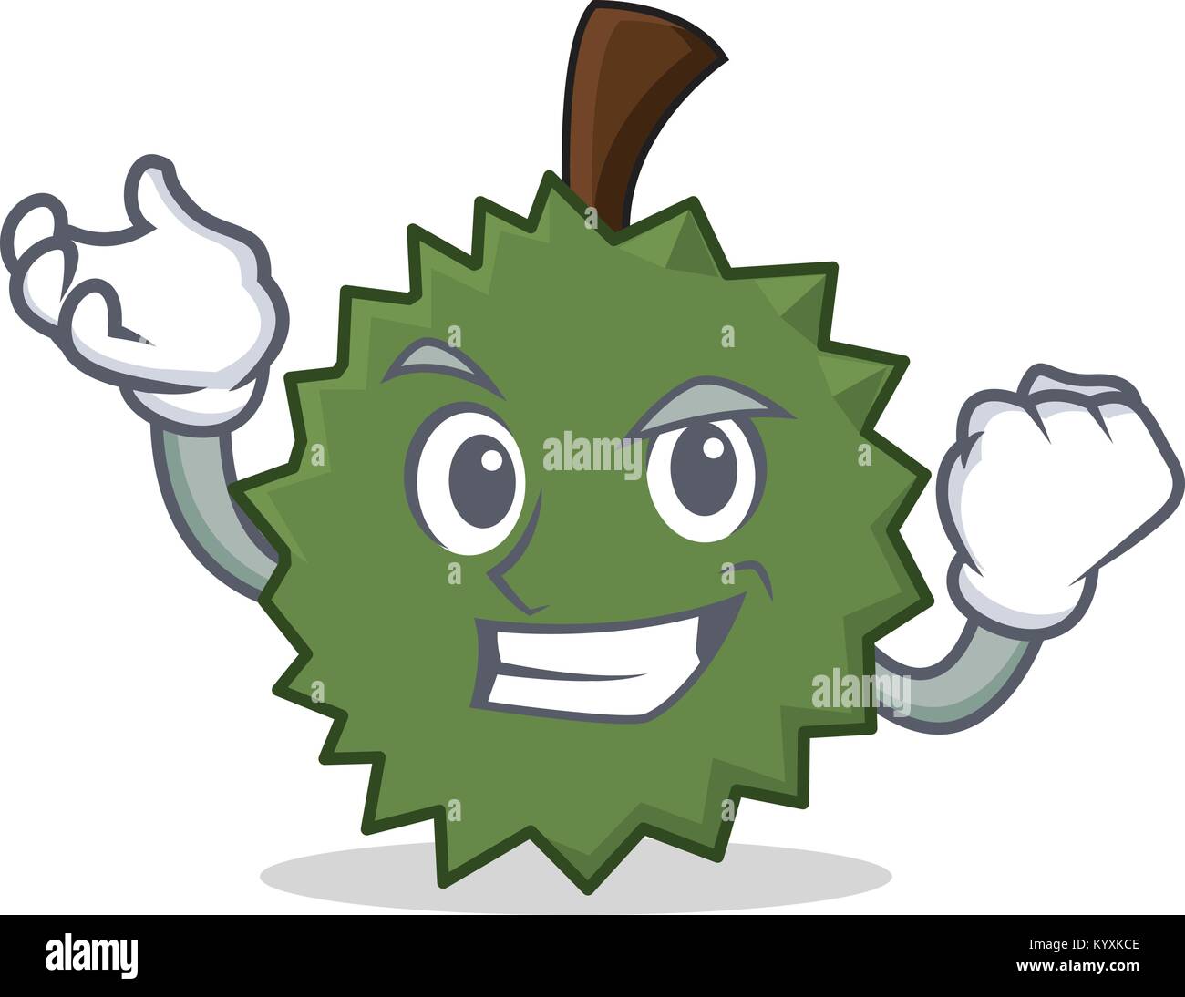 Successful Durian character cartoon style vector illustration Stock ...