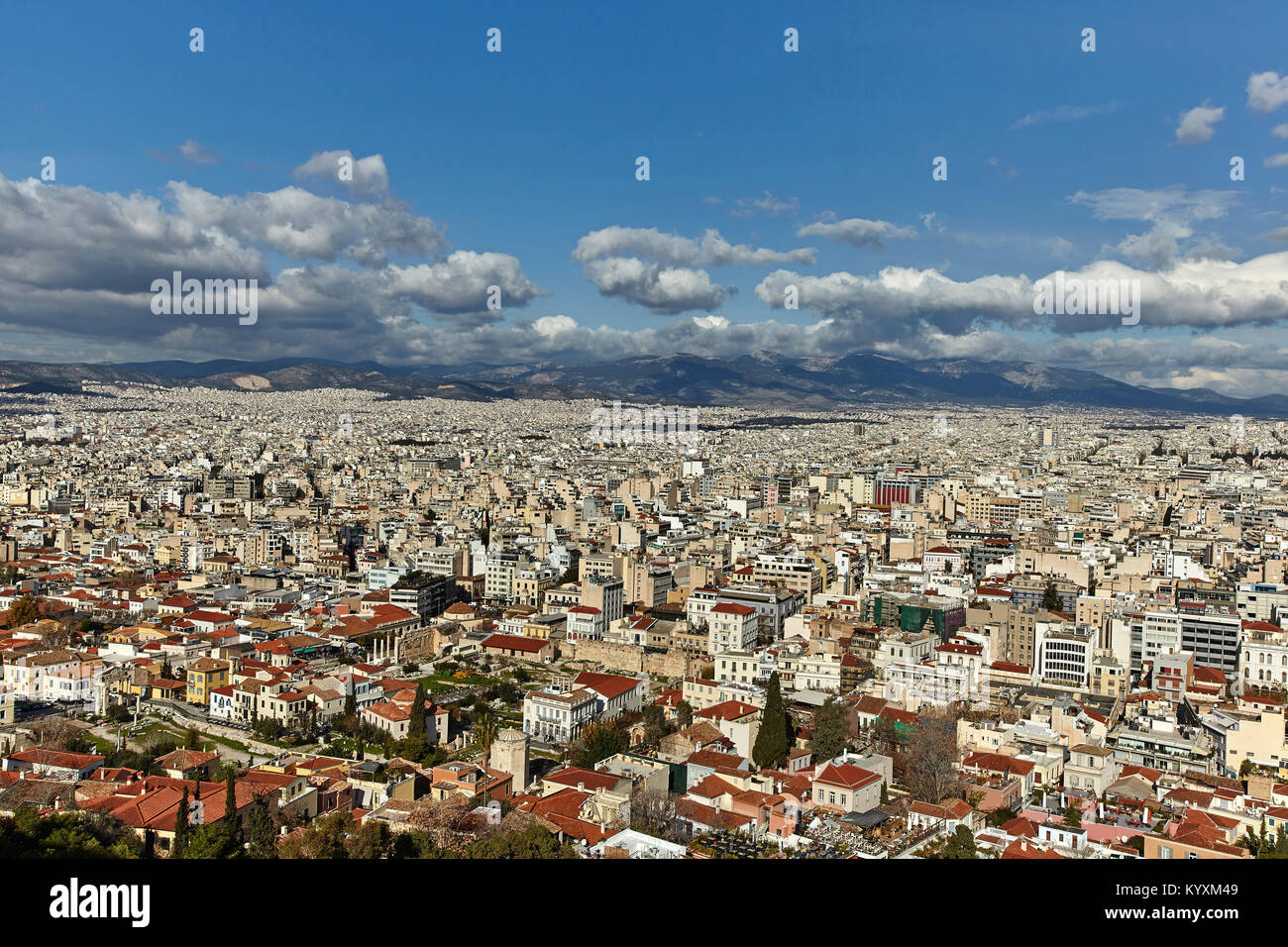 View of Athens city from Akropolis Stock Photo - Alamy