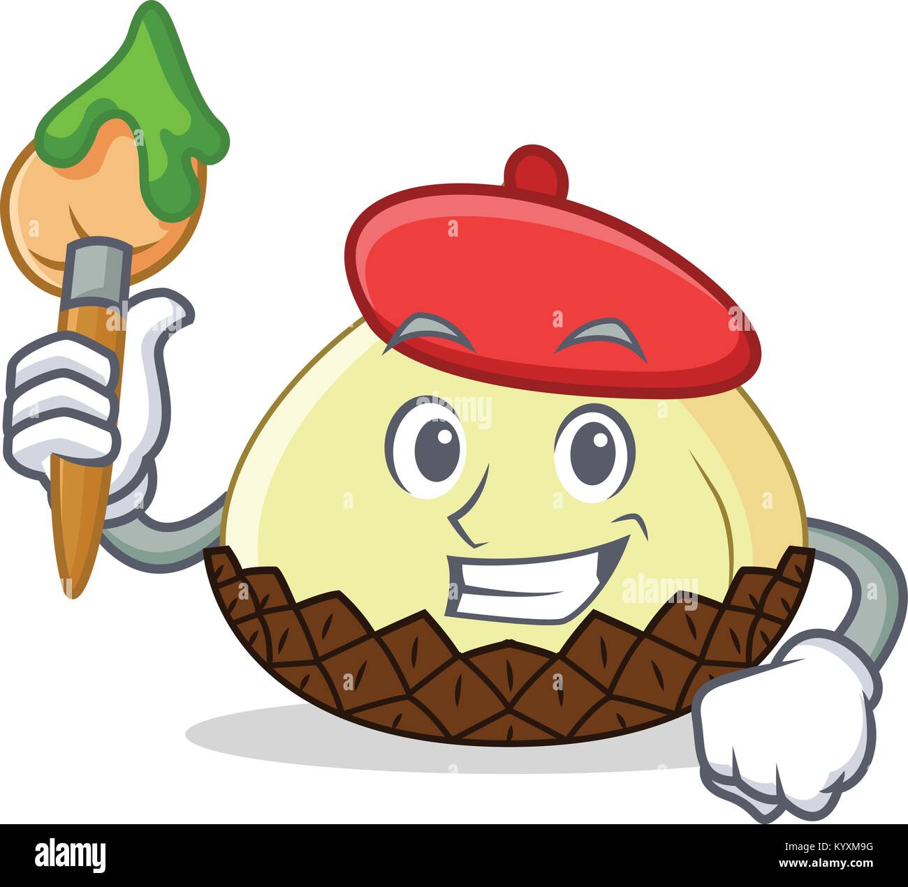 Artist snake fruit character cartoon Stock Vector Image & Art - Alamy