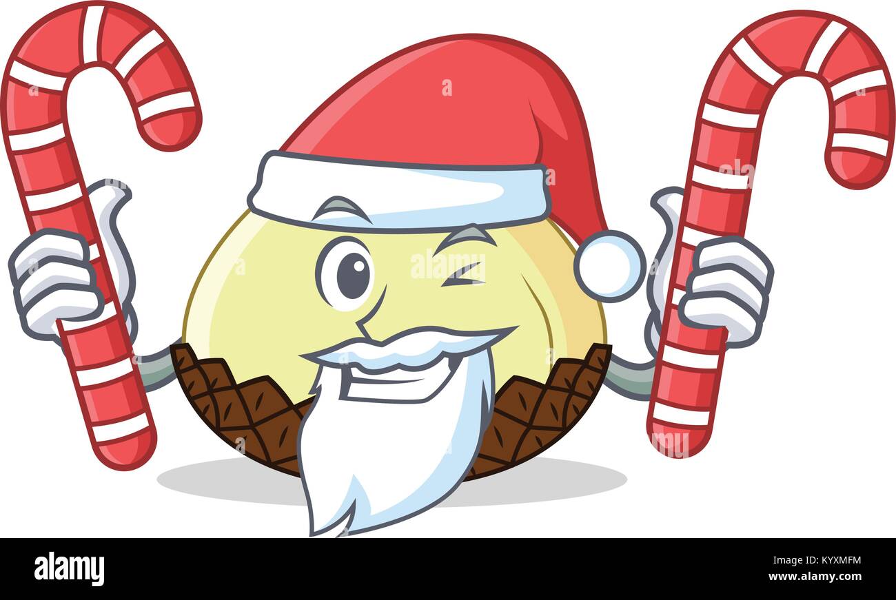 Santa with candy snake fruit mascot cartoon Stock Vector Image & Art ...