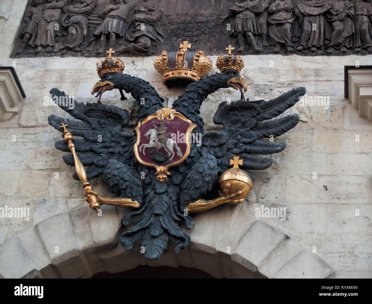 Double headed eagle coat of arms hi-res stock photography and images ...