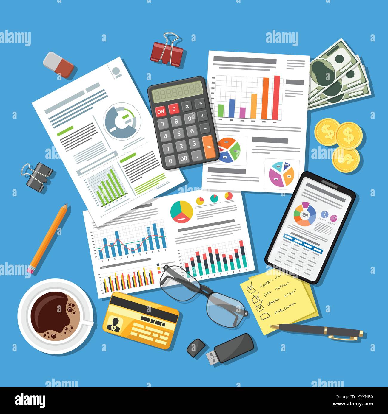 Credit report concept chart Stock Vector Images - Alamy