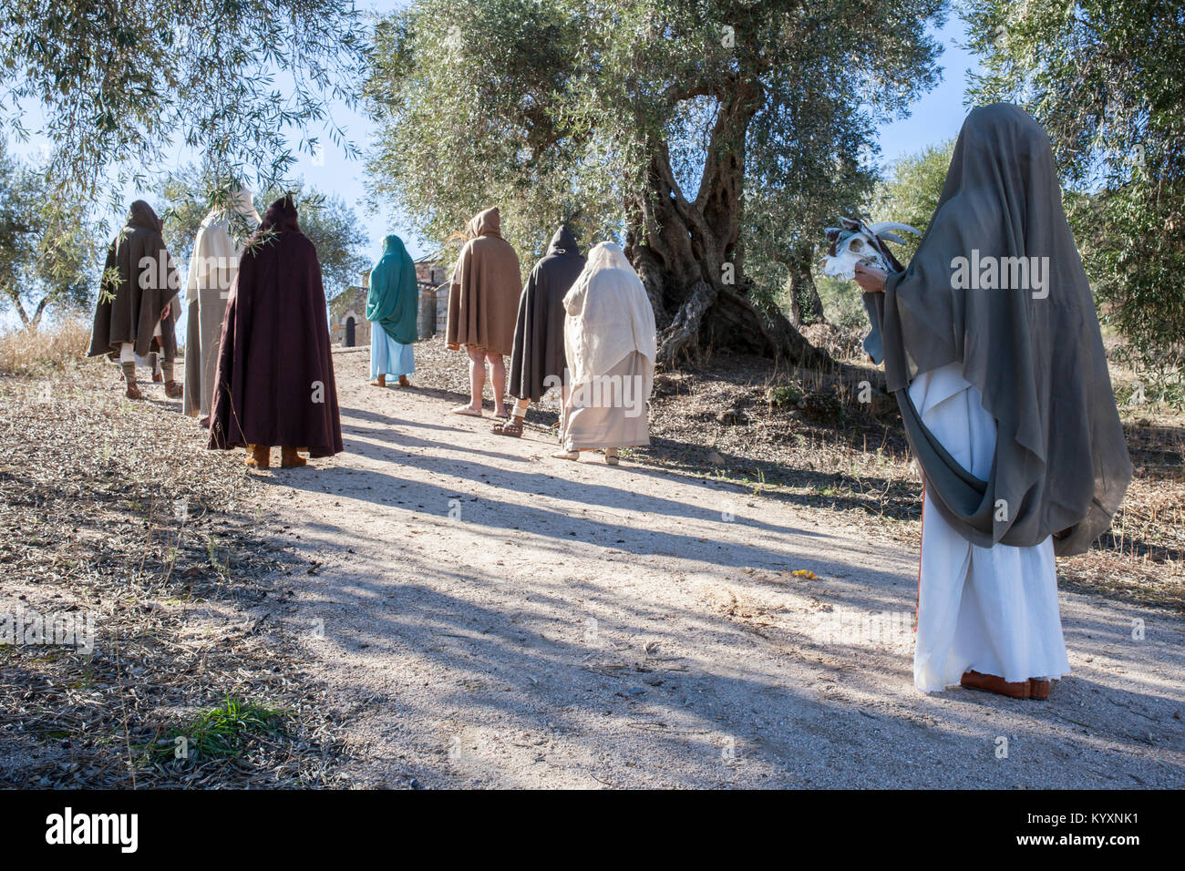 Alcuescar, Spain - December 17th, 2017: Reenactment of Iberian Goddess ...