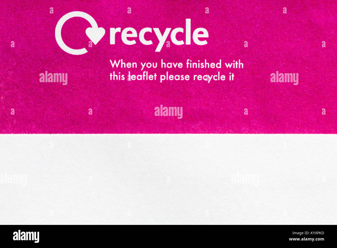 recycle logo symbol - recycle when you have finished with this leaflet ...