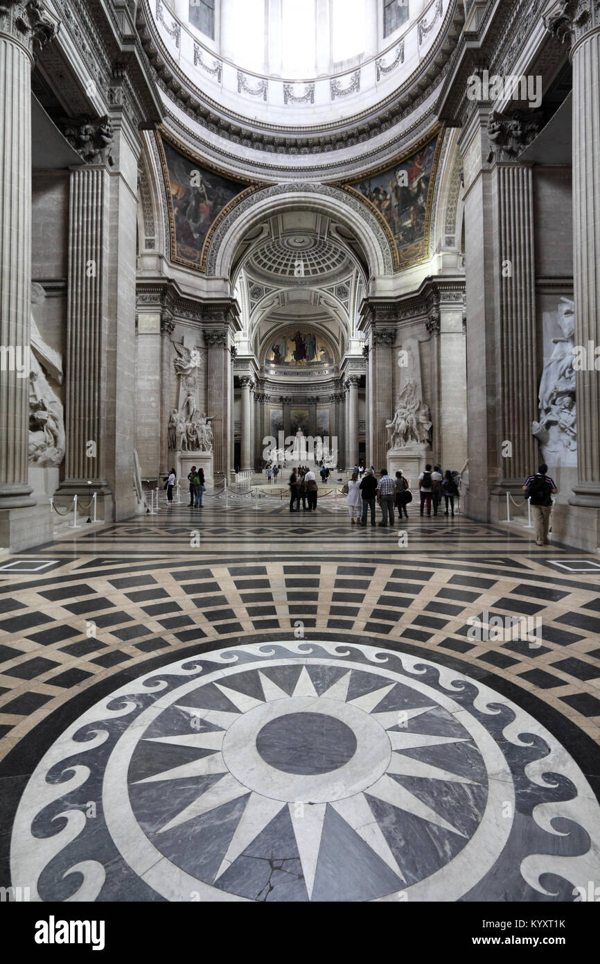 Paris, France - famous Pantheon interior. UNESCO World Heritage Site ...