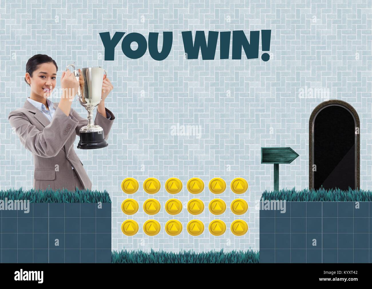 Woman victorious hi-res stock photography and images - Alamy