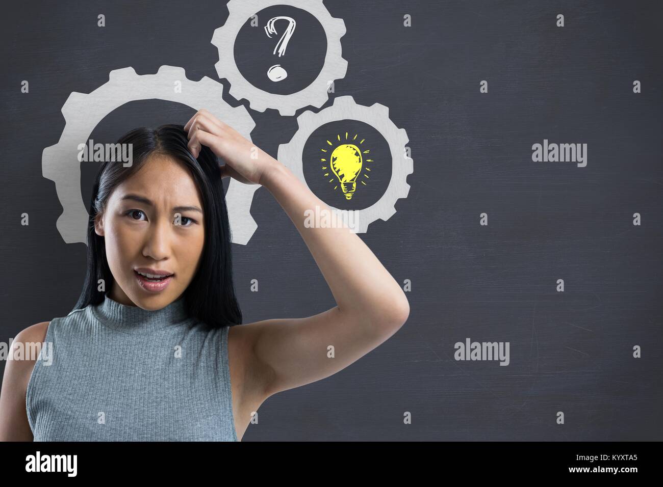 Scratching head question mark hi-res stock photography and images - Alamy