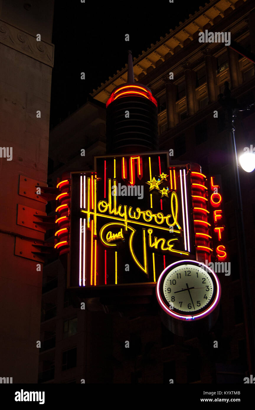 Hollywood and vine sign hi-res stock photography and images - Alamy