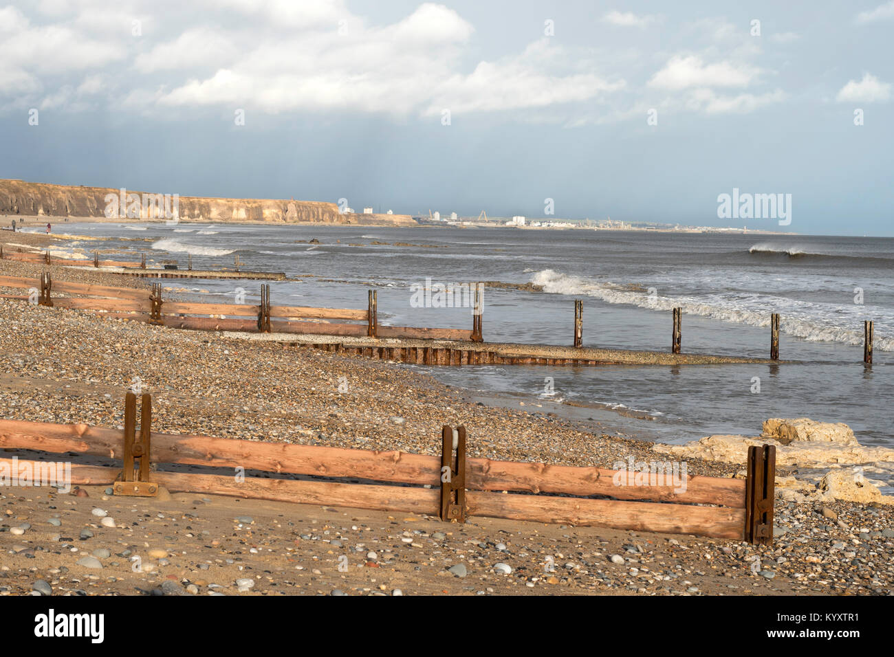 Groynes beach view hi-res stock photography and images - Alamy