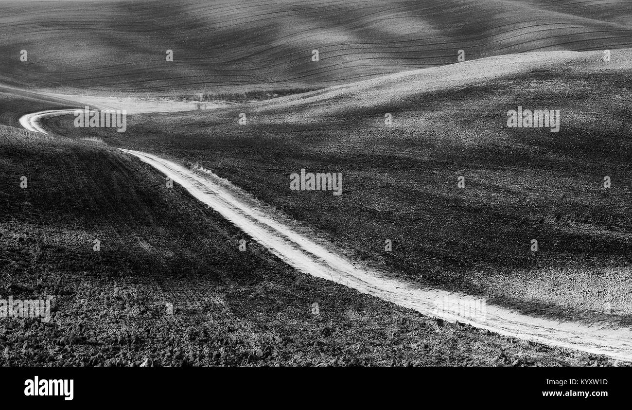 Hilly panorama Black and White Stock Photos & Images - Alamy