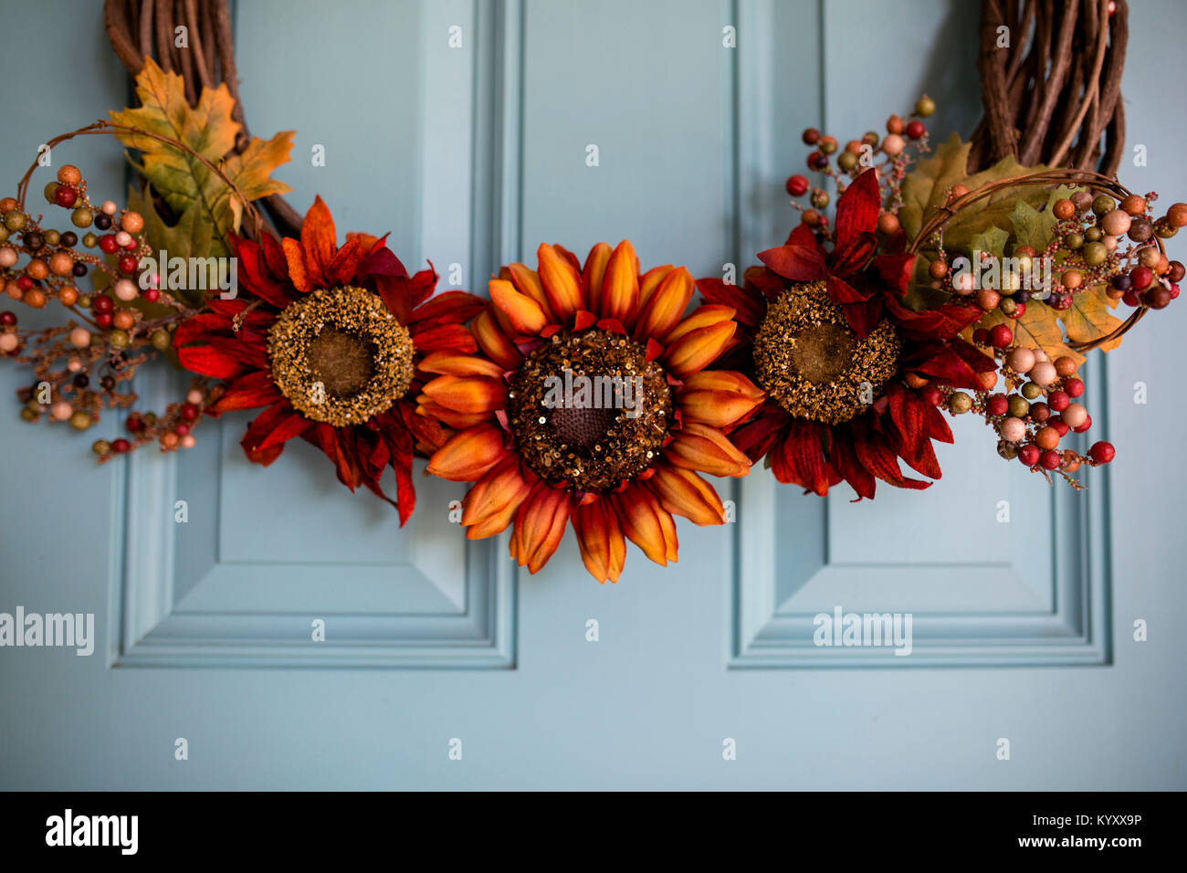 Close up wreath flowers hi-res stock photography and images - Alamy