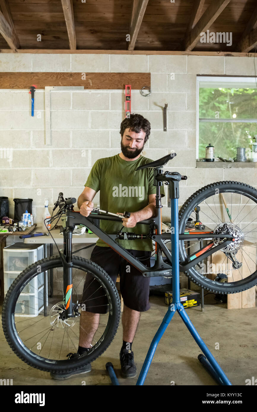 Bike standing hi-res stock photography and images - Alamy