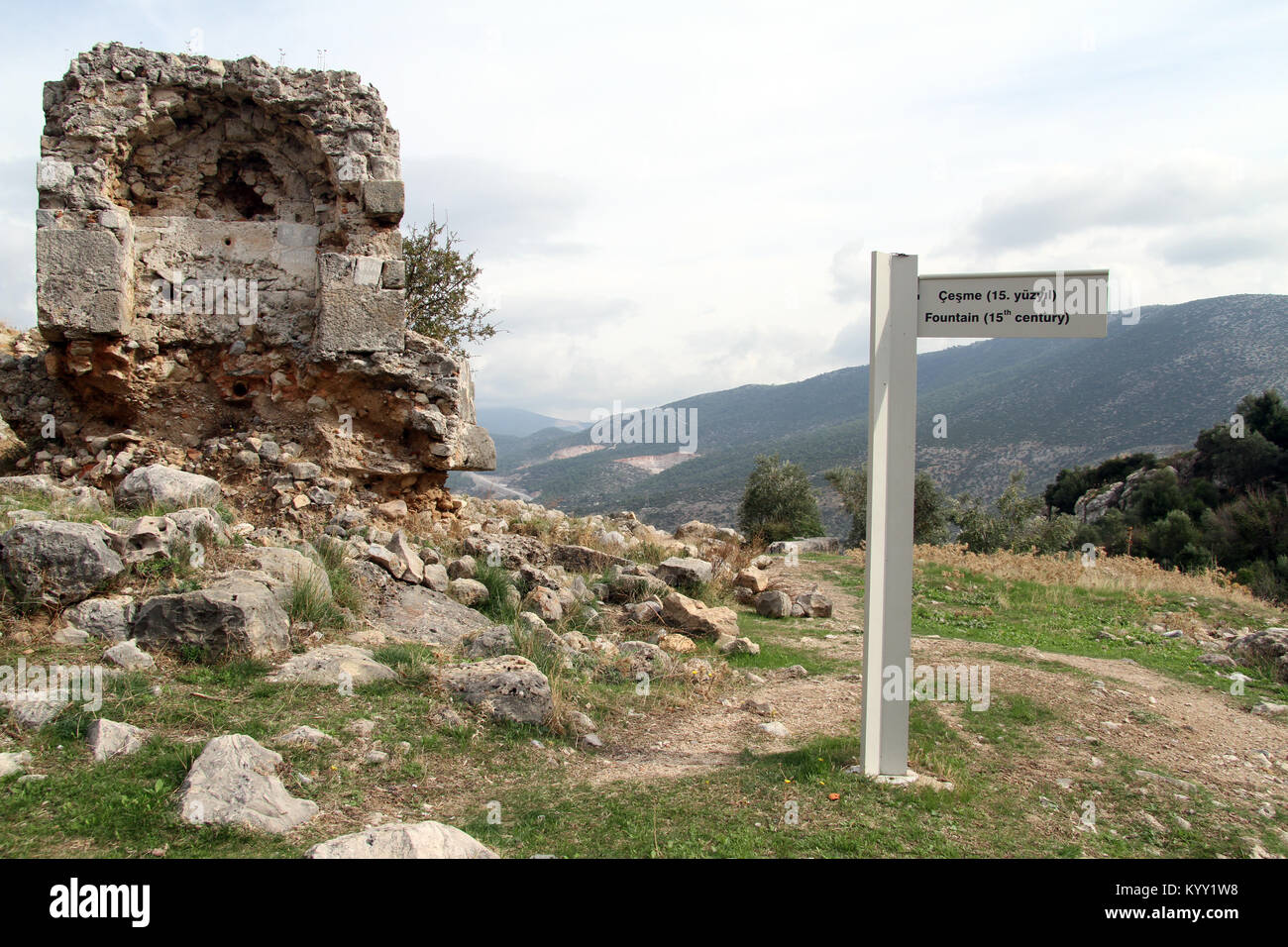 Old ruins and mountain near Milas, Turkey Stock Photo - Alamy