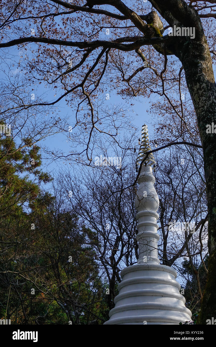 Top of white stupa at ancient temple in Kyoto, Japan Stock Photo - Alamy
