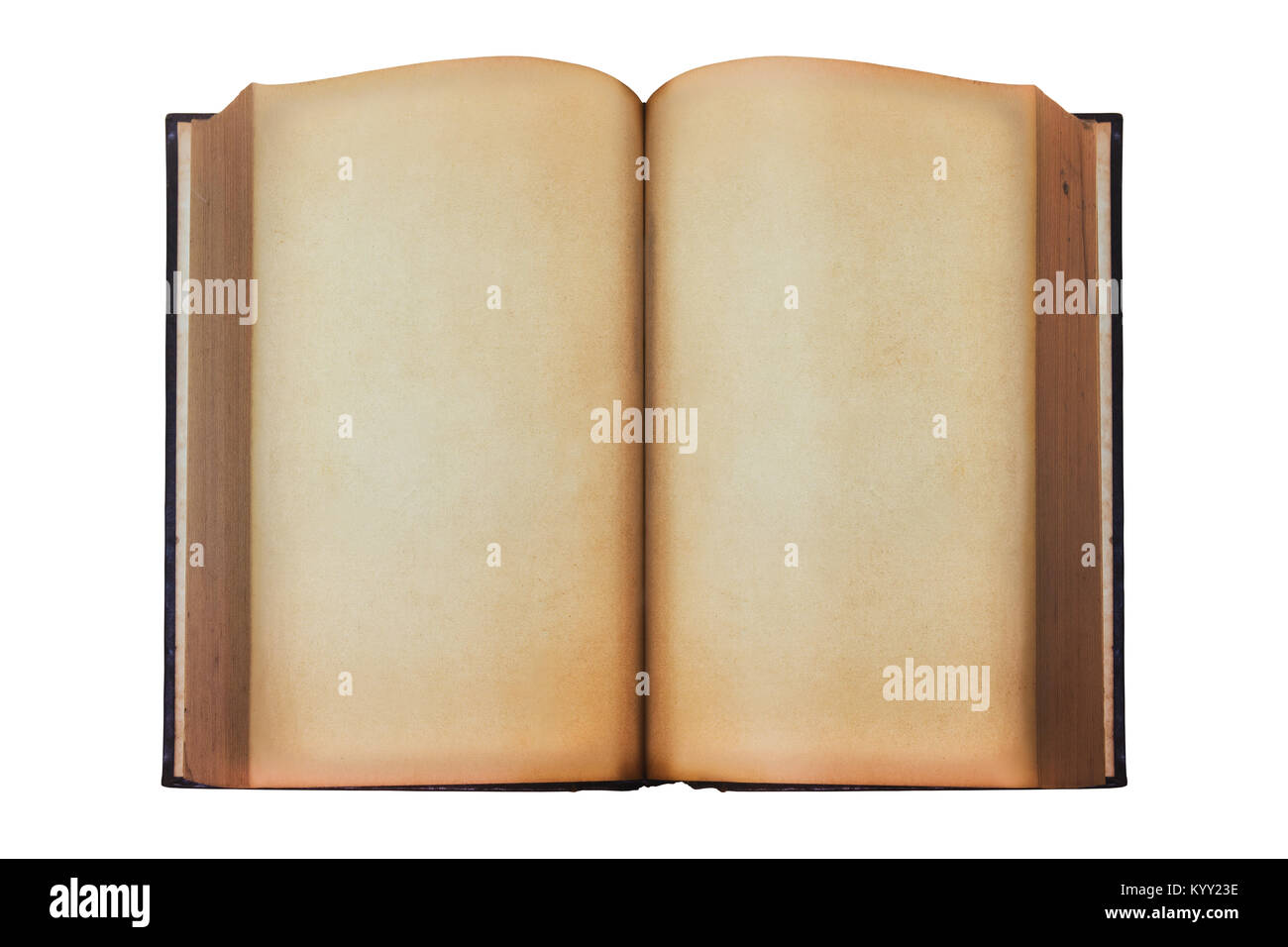 Vintage opened book top view angle Stock Photo - Alamy