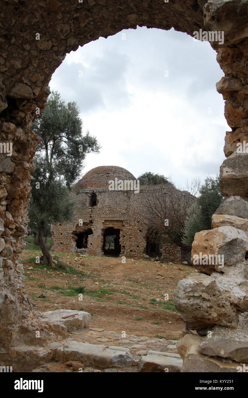 Arch and ruins of mosque, Milas, Turkey Stock Photo - Alamy