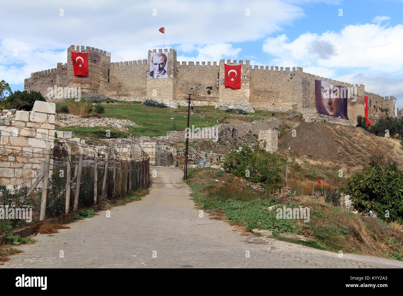 Old fortress on the hill in Selcuk, Turkey Stock Photo - Alamy