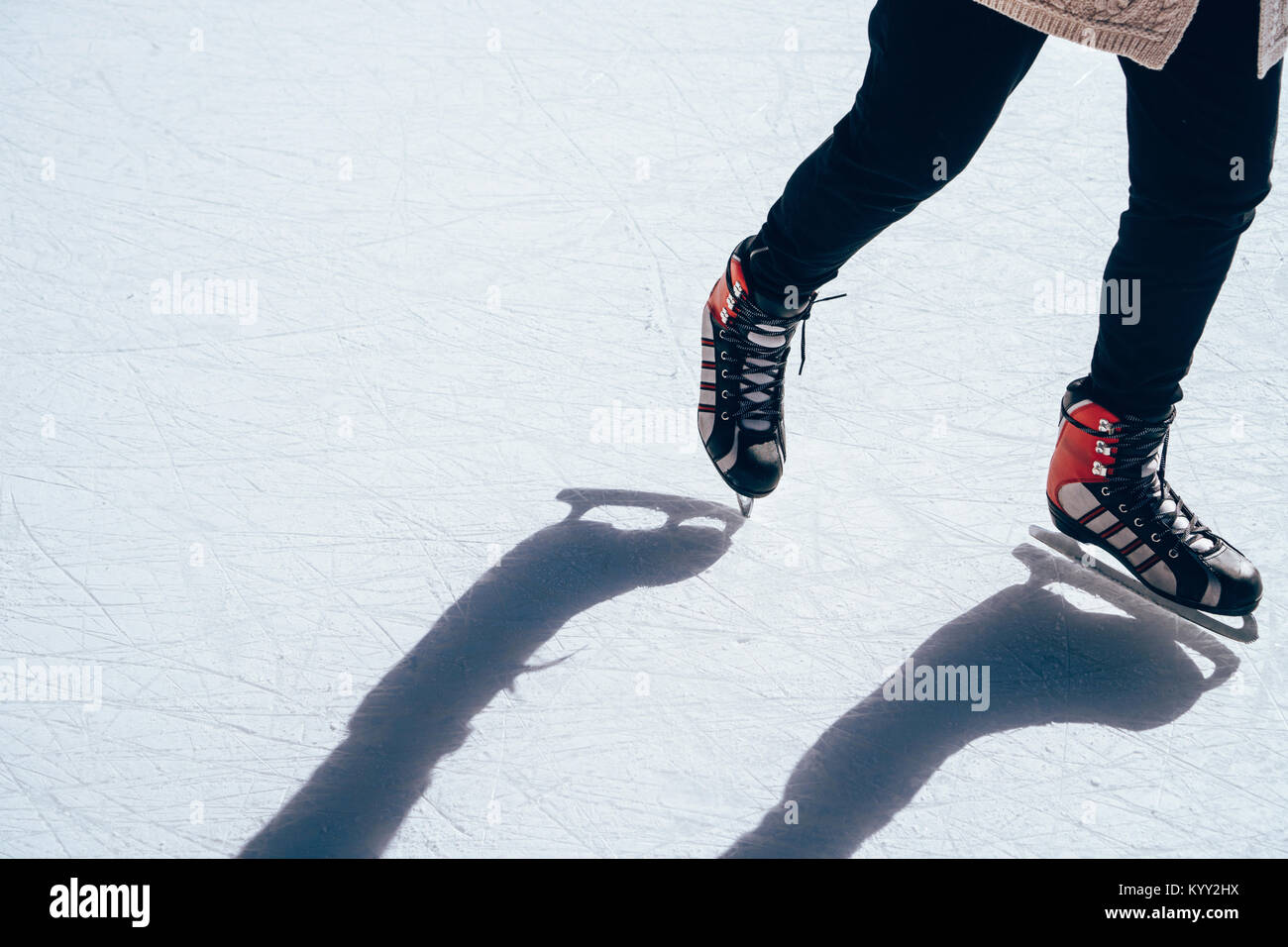 Skating rink legs low angle hi-res stock photography and images - Alamy