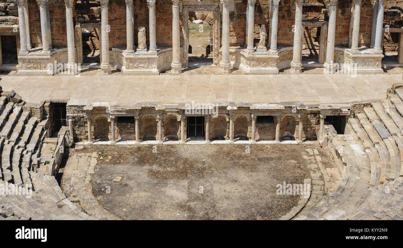 High angle view of historic amphitheater Stock Photo - Alamy