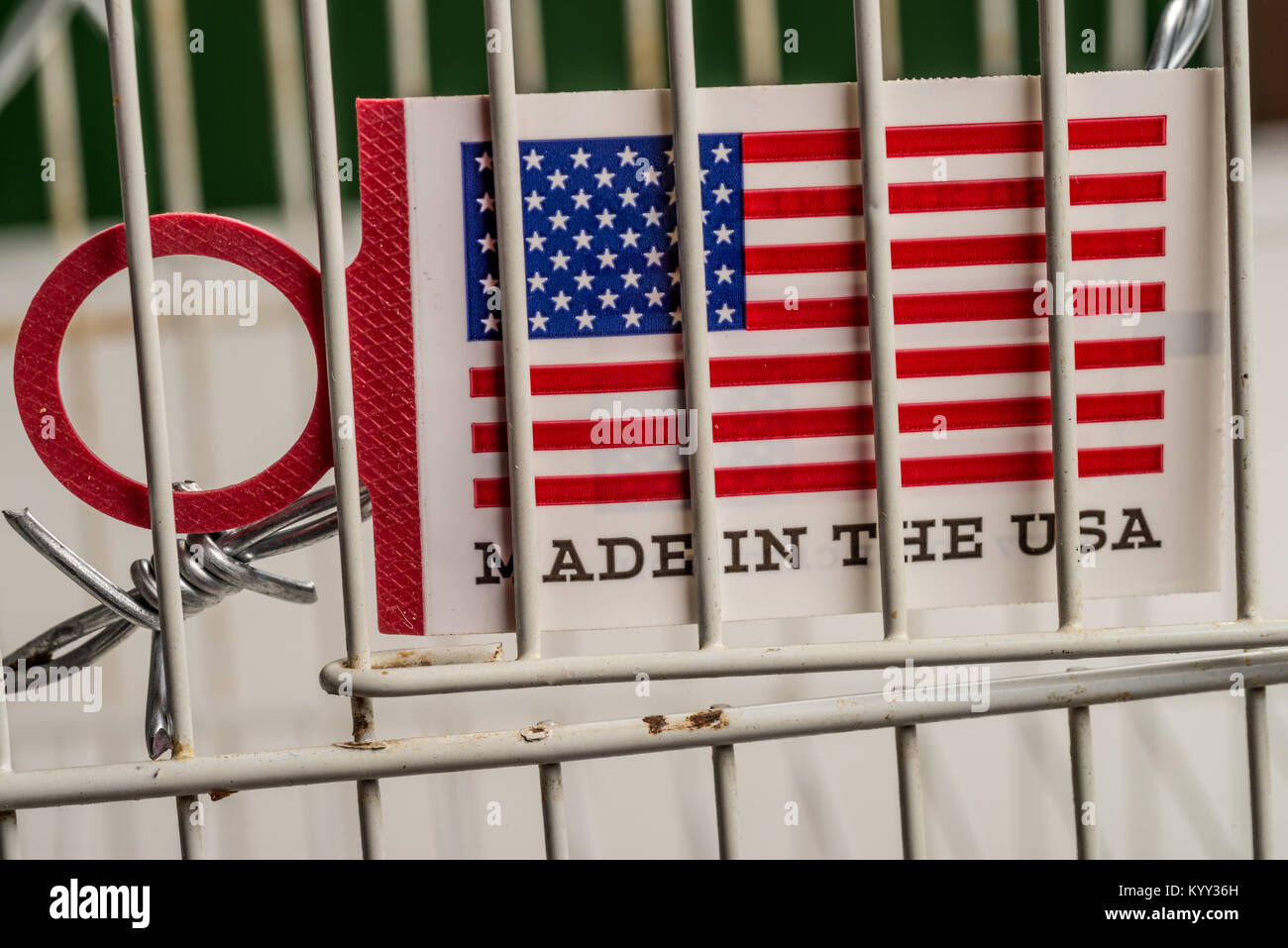 Barbed wire in a prison cell, a freedom of expression concept Stock ...
