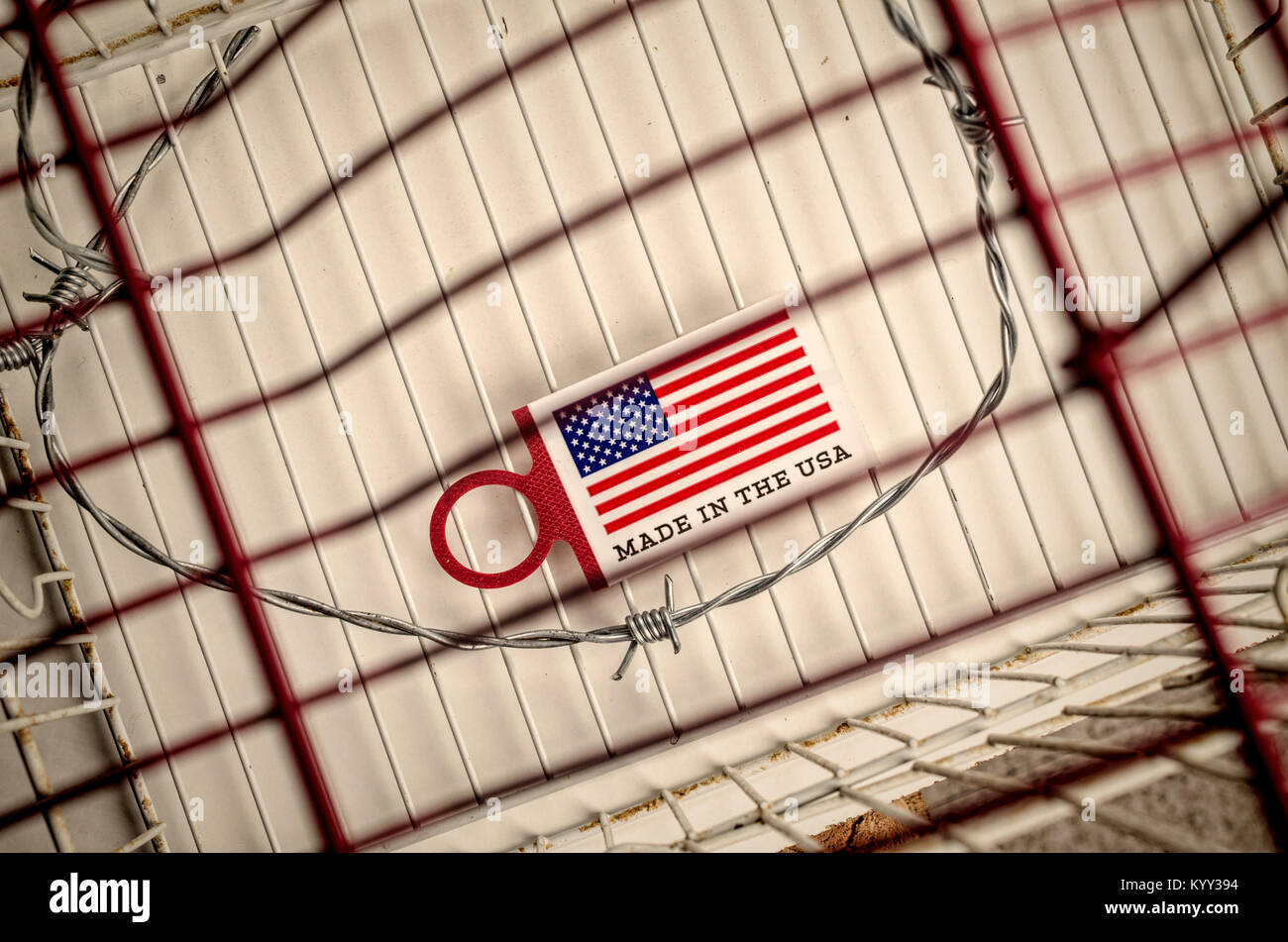 Barbed wire in a prison cell, a freedom of expression concept Stock ...