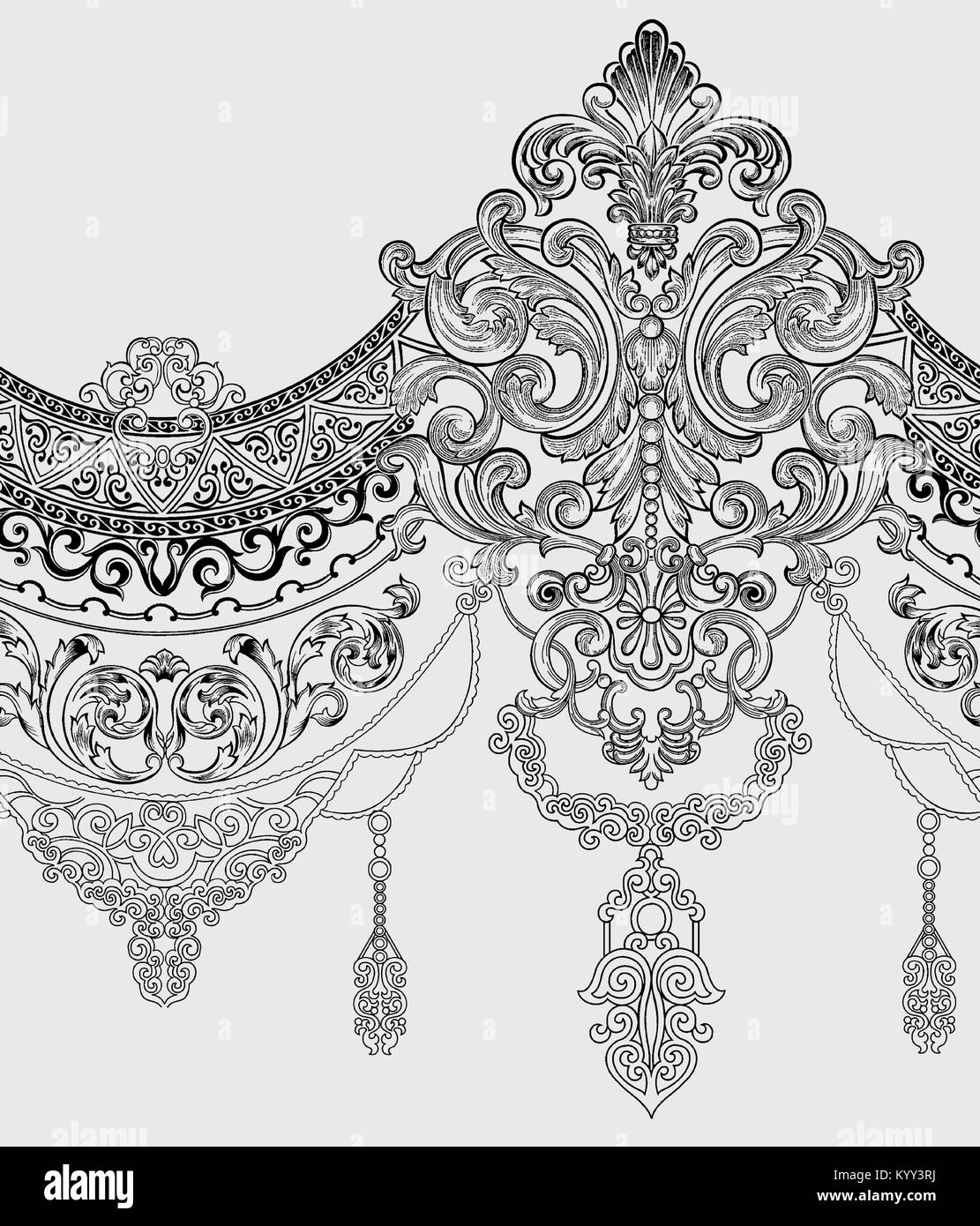 vector illustration pattern art drawing flower leaves floral drawing ...