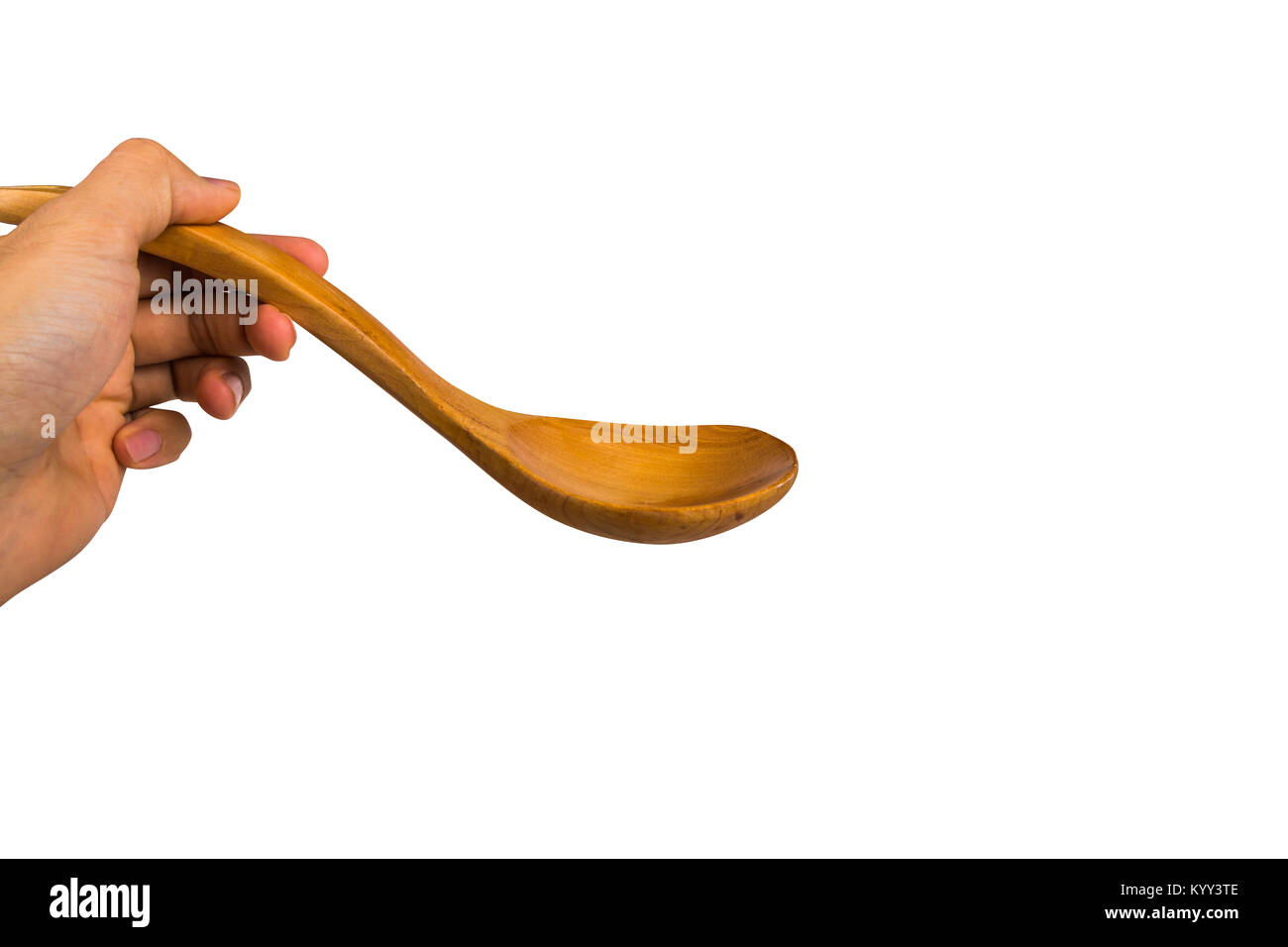 Wooden kitchen tools, serving stuff like spoon, isolated on white ...