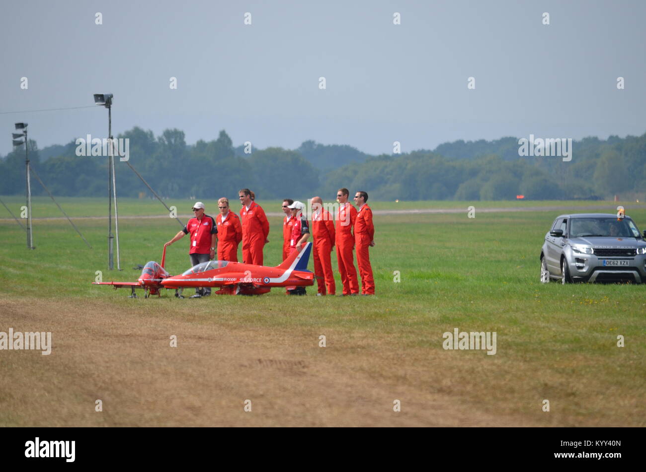 Mini-Red Arrows at Dunsfold Stock Photo - Alamy