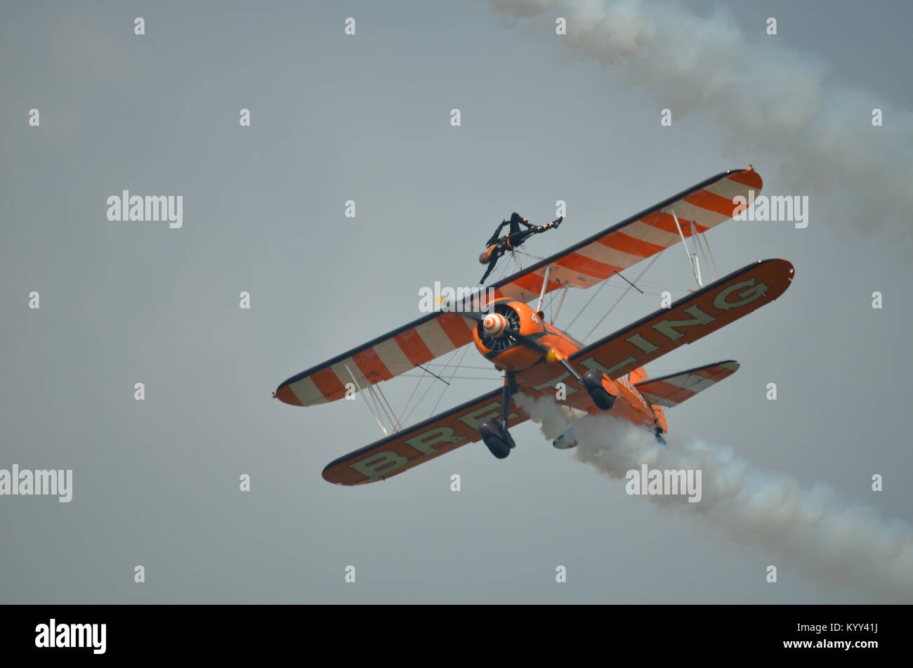 Breathing Wing Walkers perform at Wings & Wheels at Dunsfold Stock ...