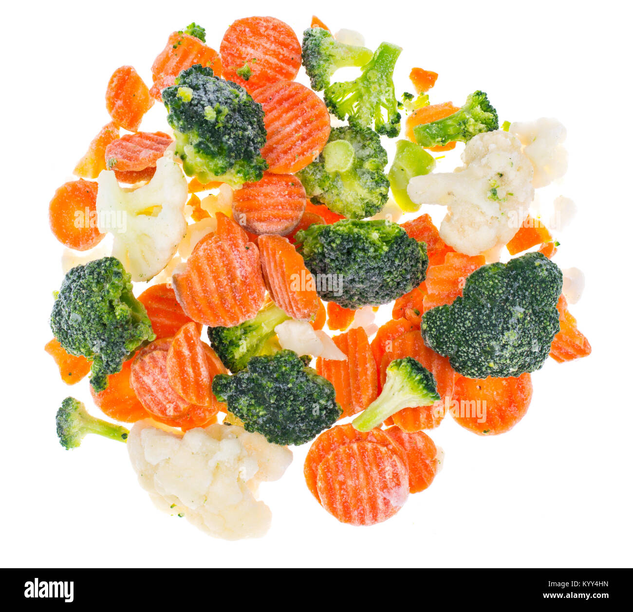 Mix of frozen vegetables on white background. Studio Photo Stock Photo ...