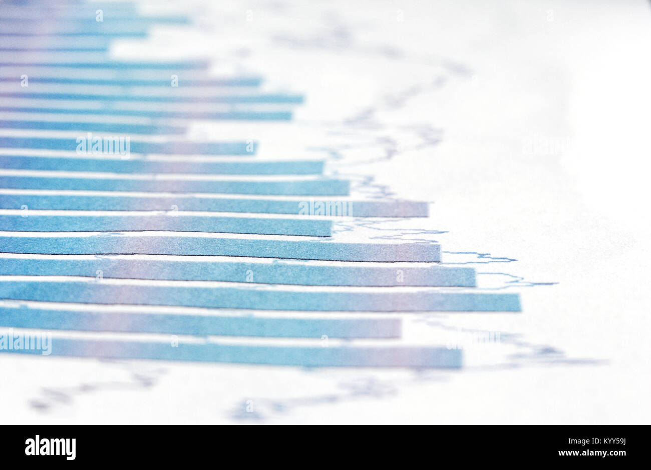 Concept image of data collection and statistical work:the business ...