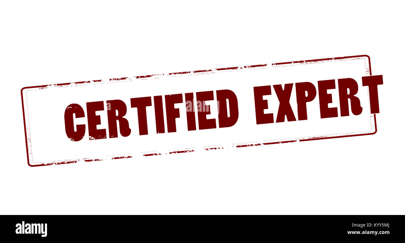 Stamp with text certified expert inside, vector illustration Stock ...